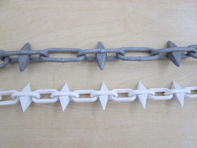 Spike chain Spiked Link Chain Outdoor Barbed Garden Patio drives ...