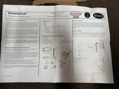NEW Roadwatch Sensor Full Kit 849-1262-002 Pavement Temperature Gauge ...