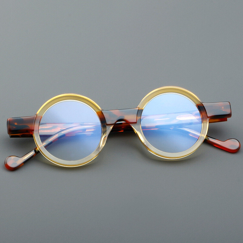 Luxury Brand New Eyeglass Frames Retro Acetate Round Glasses Women Men ...
