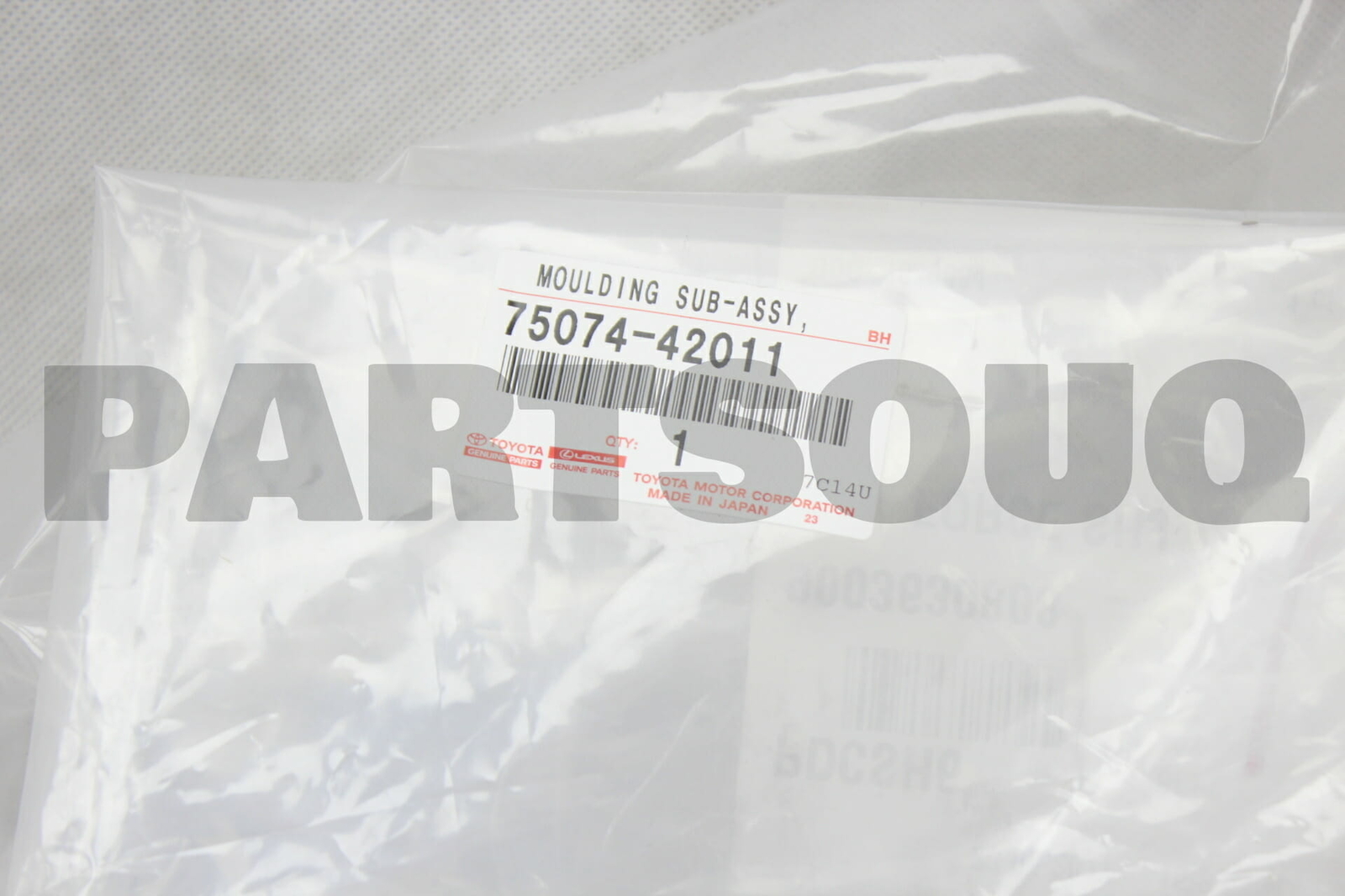 7507442011 Genuine Toyota MOULDING, FRONT DOOR, OUTSIDE LOWER LH 75074 ...