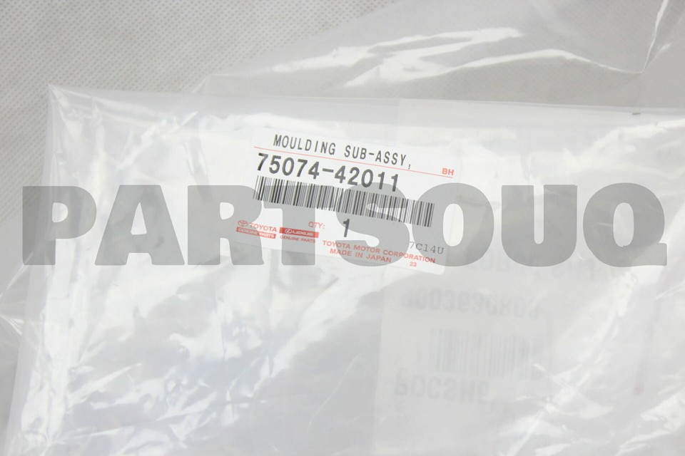 7507442011 Genuine Toyota MOULDING, FRONT DOOR, OUTSIDE LOWER LH 75074 ...