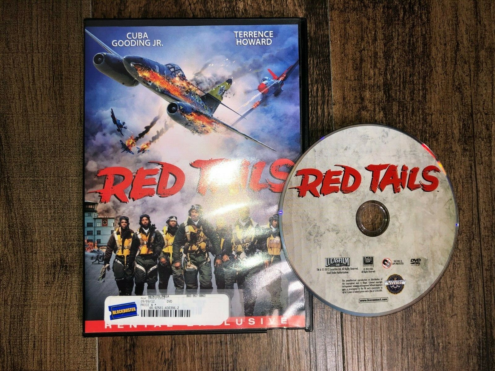 Red Tails (DVD, 2012) Cuba Gooding Jr., Terrence Howard, Nate Parker ...