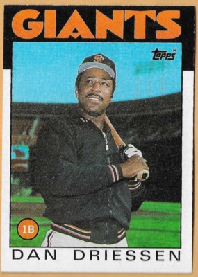 DAN DRIESSEN SAN FRANCISCO GIANTS #65 - TOPPS NM-MT 1986 | eBay