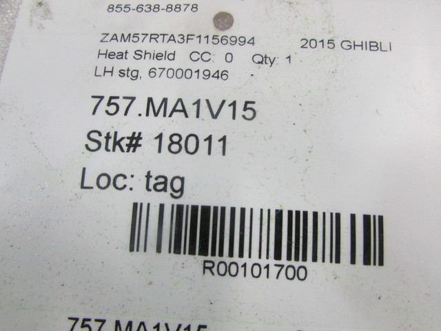 Maserati Quattroporte LH Left Heat Shield P/N 670001946 for sale online ...