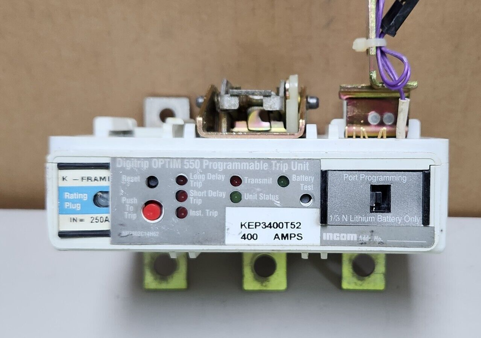 😎 CUTLER HAMMER 400 AMP LSI DIGITRIP OPTIM 550 TRIP UNIT 3 POLE KEP3400T52 | eBay