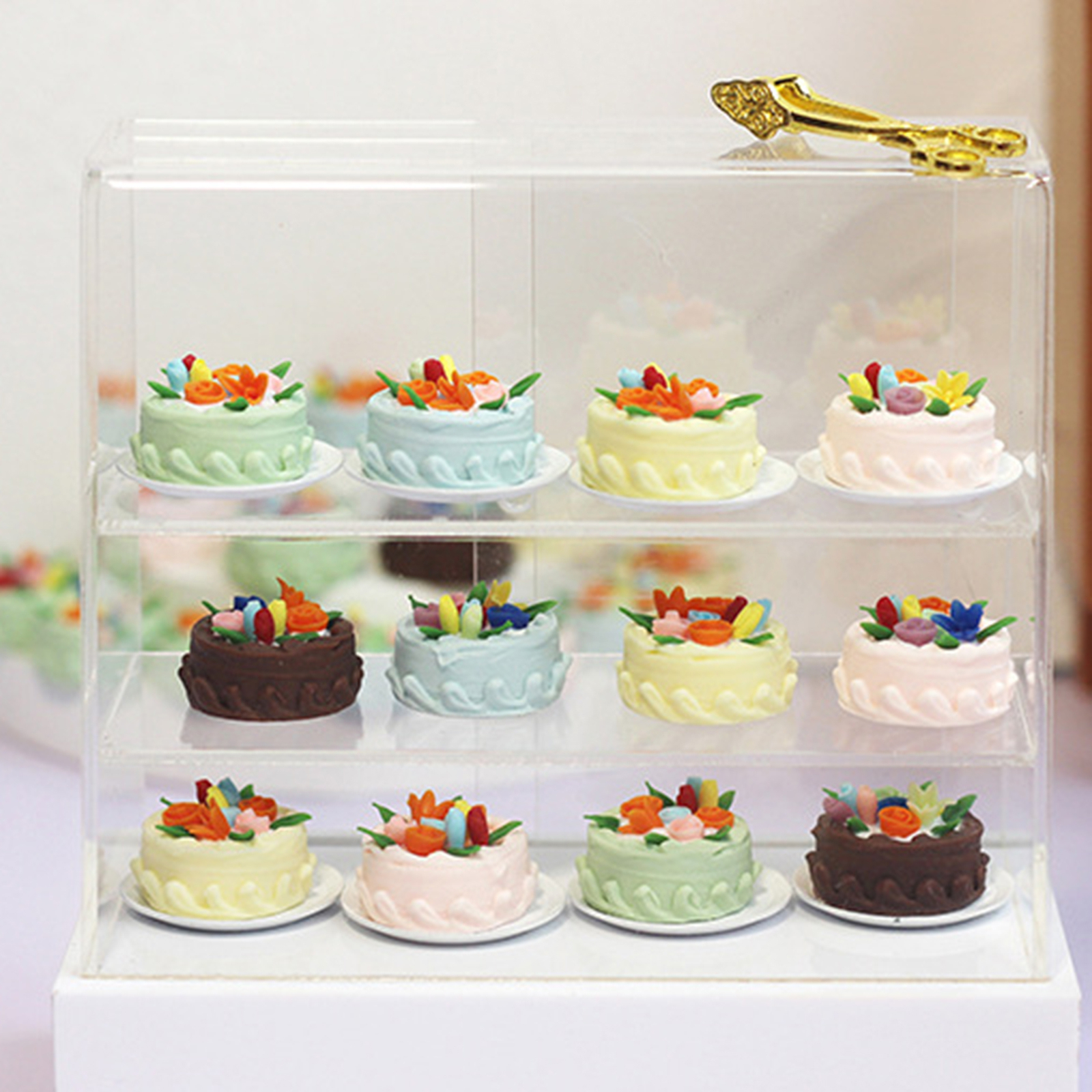 1 Set Simulation Cake Anti-crack Diy Three-dimensional Dollhouse Cake ...