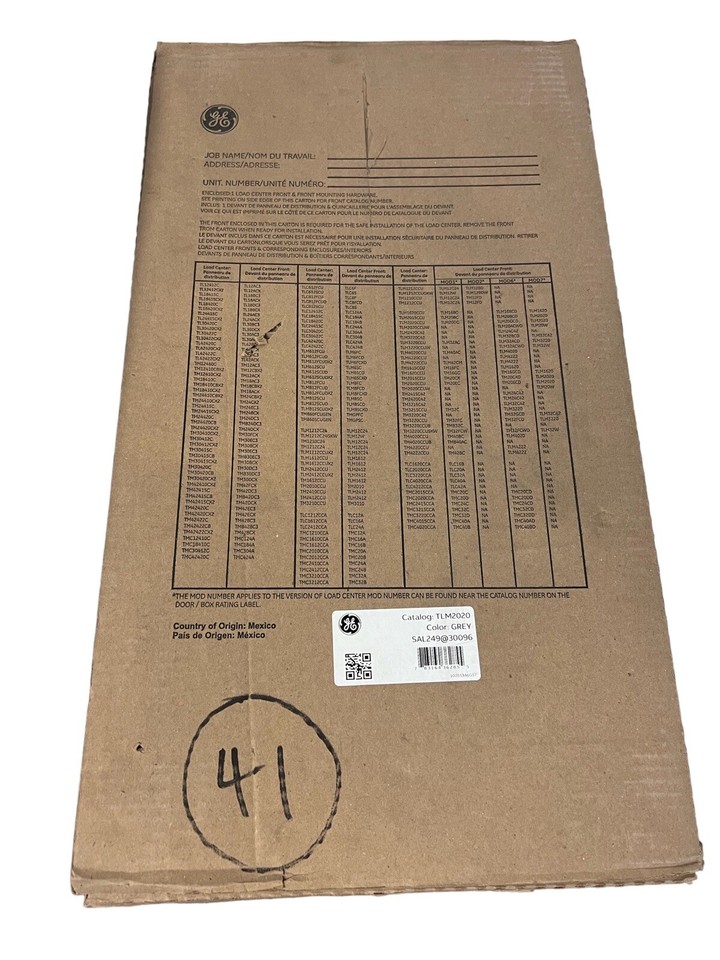 GE Main Lug Indoor 200 Amp 20/40 Spaces 120/240v TLM2020CCUGK with door ...