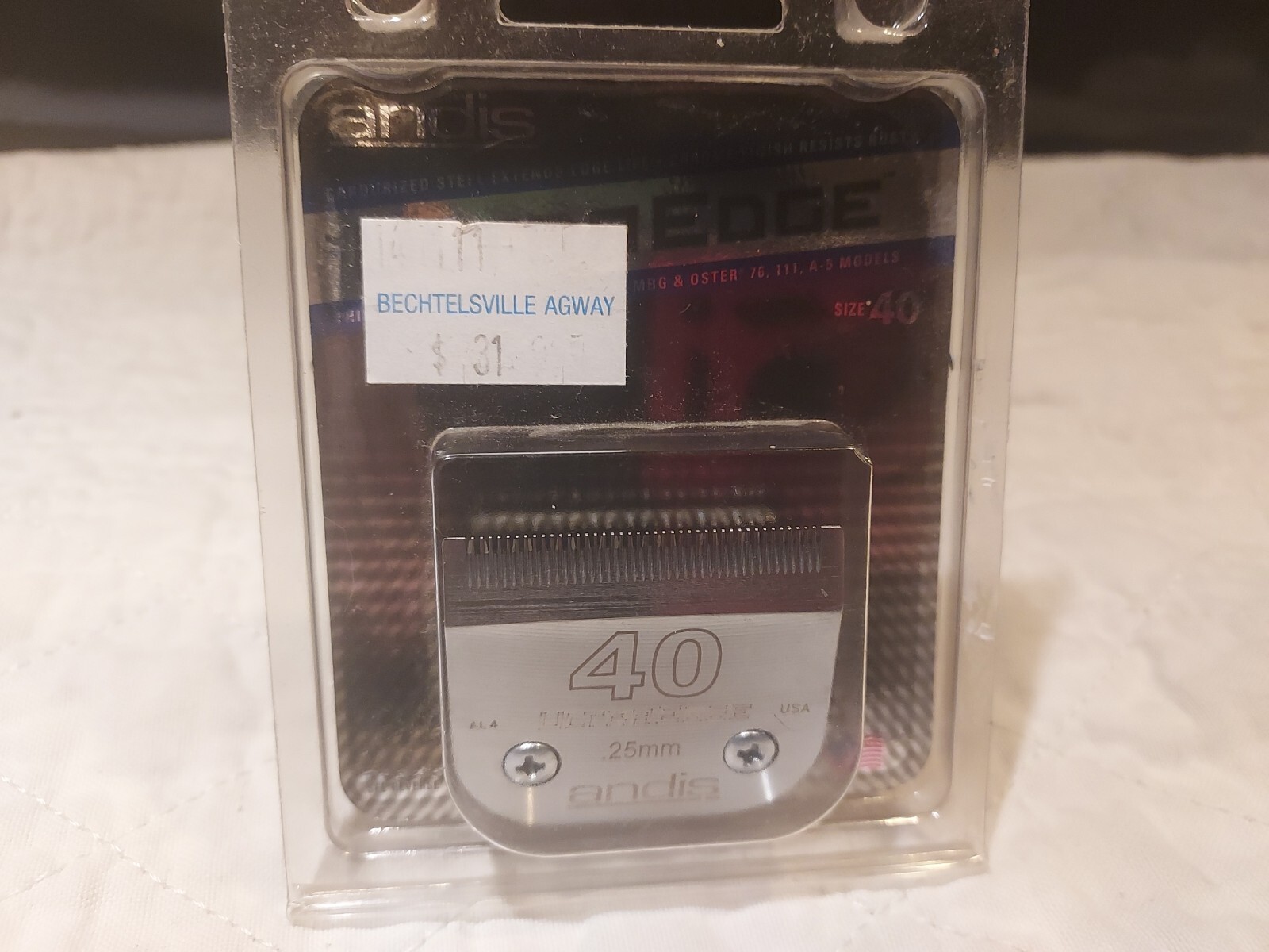Andis UltraEdge Surgical Stainless Steel Size 40 SS .25mm Blade #64353 ...