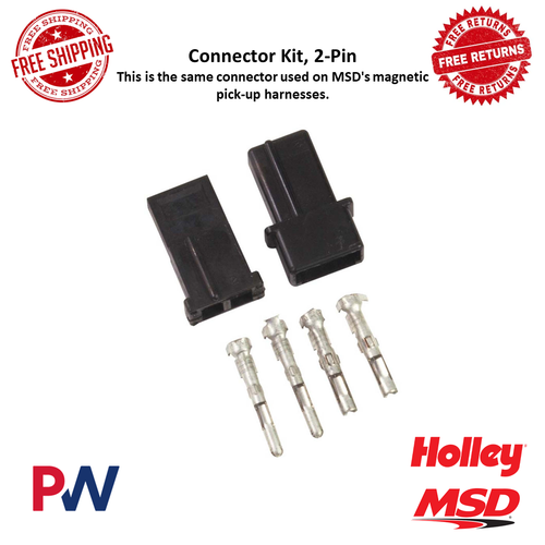 MSD Two Pin Magnetic Pickup Ignition Wiring Harness Connector Kit Black ...
