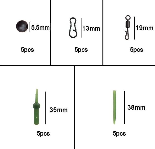 Helicopter Chod Rig Kit Components 25 piece set Carp Specimen Fishing ...