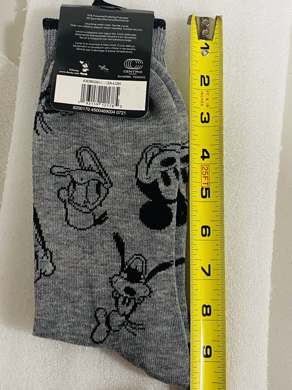 Disney Men's Novelty Socks Mickey Mouse Goofy Pluto Donald Gray Shoe 6 ...
