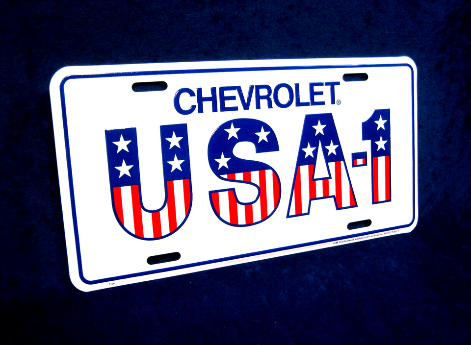 CHEVROLET - USA-1 -*US MADE*- Embossed Metal License Plate Car Auto Tag ...
