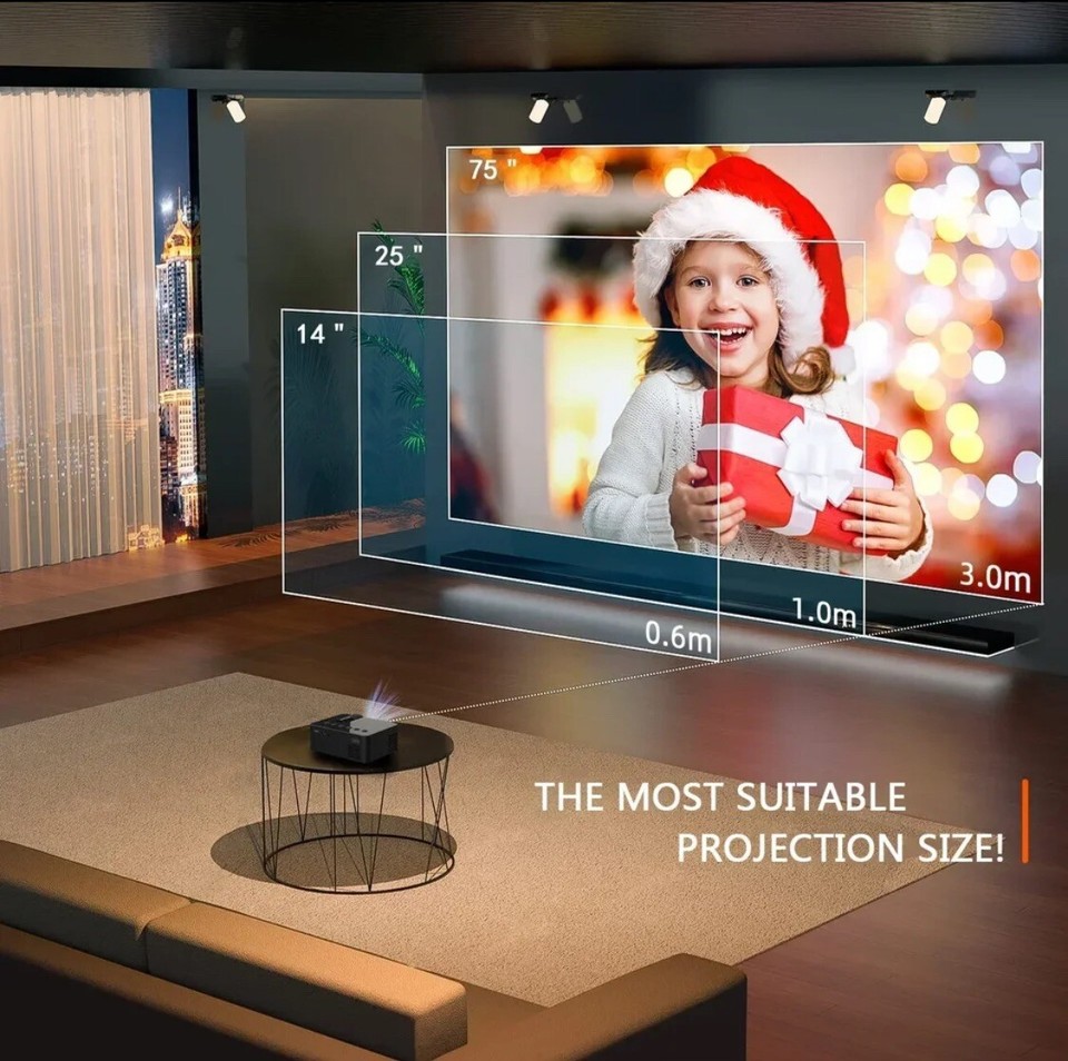 New Portable Mini Projector 1080p Full Home Theater Cinema For Android ...