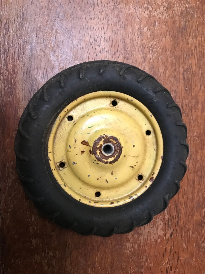 Vintage John Deere 3 1/2" Replacement Rear Tractor Wheel Hard Rubber ...