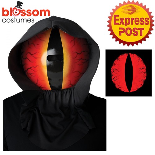 AC1337 White Optic Light Up Mask Horror Giant Eyeball Scary Halloween ...