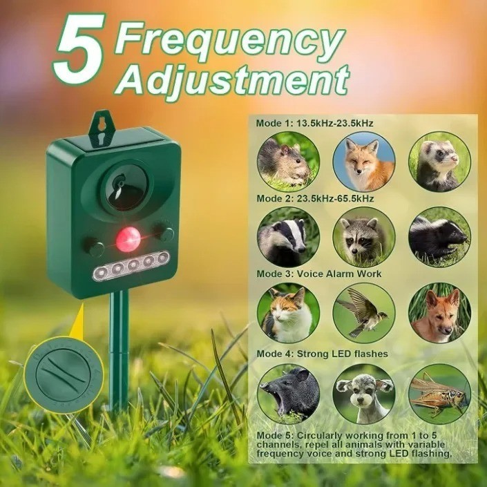 Easylife Solar Pest Repeller, Solar Powered Cat and Dog Repellent for ...