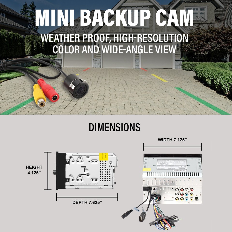 BOSS Audio Systems BVB9364RC 6.2” Touchscreen Car Stereo - CD, Backup ...