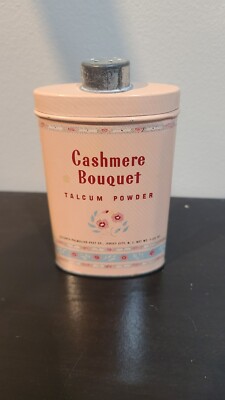 VINTAGE COLGATE PALMOLIVE CASHMERE BOUQUET TALCUM POWDER METAL TIN | eBay
