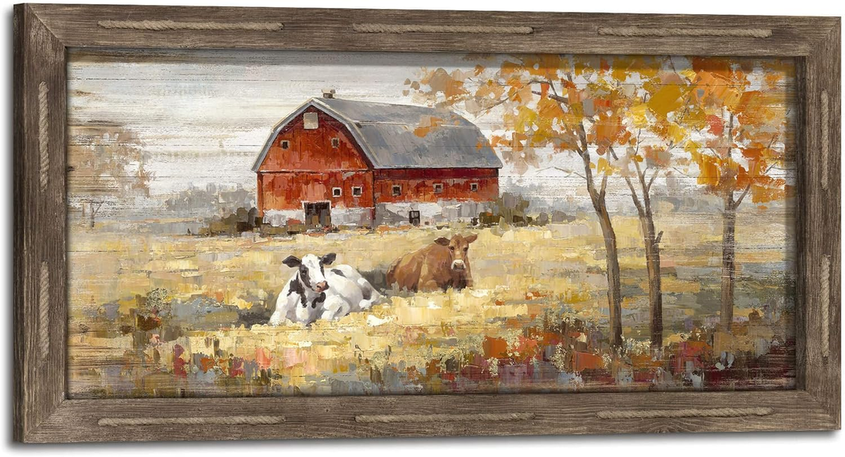 Rustic Country Farm Scenery Vertical Country Landscape Photo, Rustic