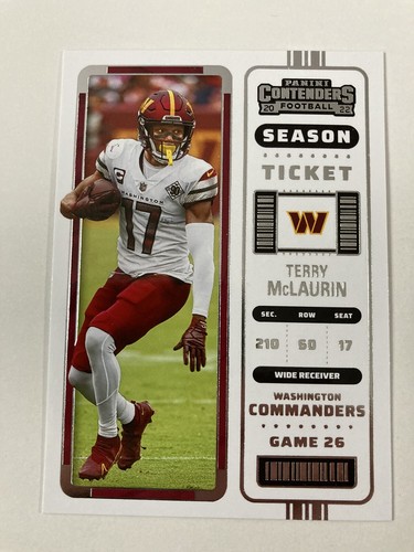 2022 Panini Contenders Season Ticket #99 Terry McLaurin Washington ...