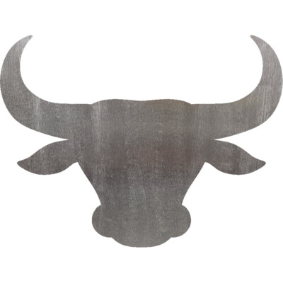 Bull Head Steel Cut Out Metal Art Decoration | eBay