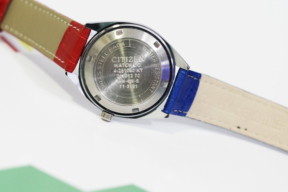 Rare! Vintage CITIZEN Automatic Men's Watch RED&BLUE Colors Featured ...