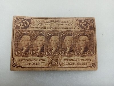 1862 George Washington 25 Cent Fractional Currency | eBay