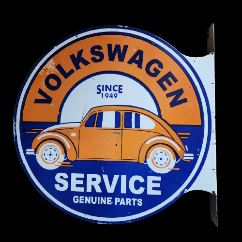 Porcelain Volkswagen Enamel Metal Sign Size 18"x 18" Inches Double ...