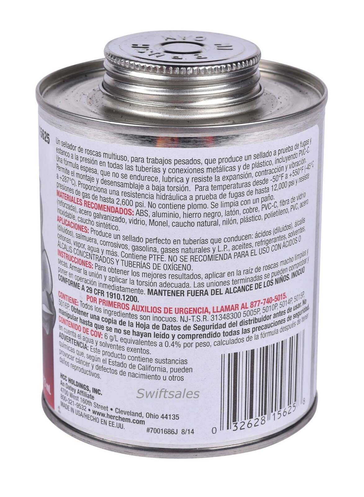 Hercules Real-Tuff 15625 PTFE Paste Thread Sealant 16 fl. oz. 473ml Can ...
