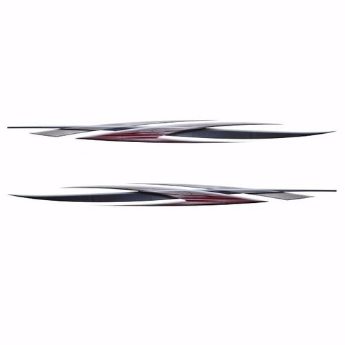 Larson Boat Graphic Decal 8634-2432 | SEI 2000 Red Silver Black (2PC ...