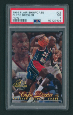 1996 Flair Showcase Grace Holo Clyde Drexler Section 1 Row 1 Seat 22 ...