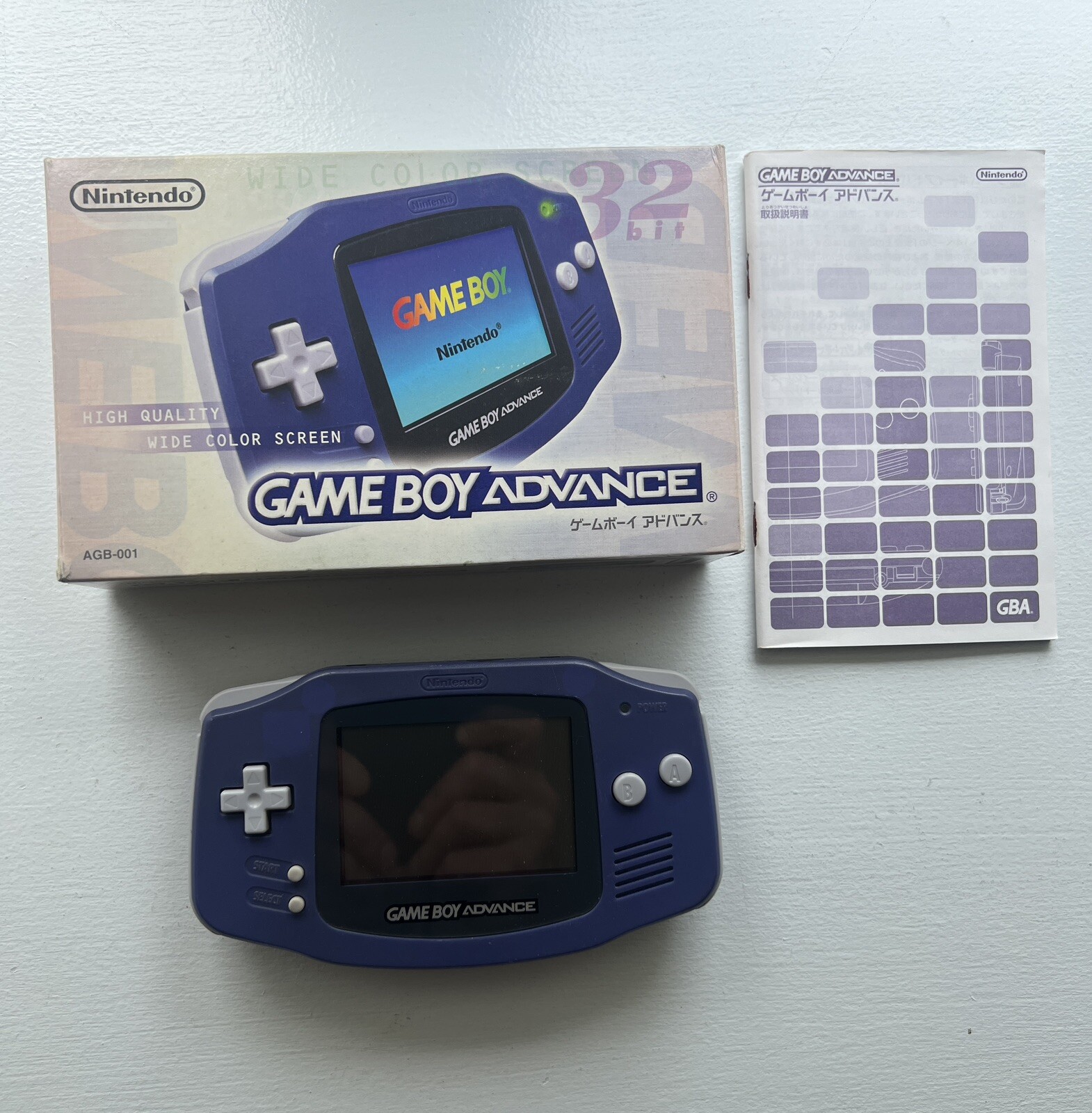 Authentic Nintendo Game Boy Advance Console GBA - Indigo - In Box ...