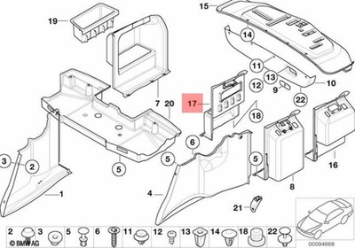 Genuine BMW E39 520d 520i 523i 2.4 525d Rear Left Trunk Trim Grey ...