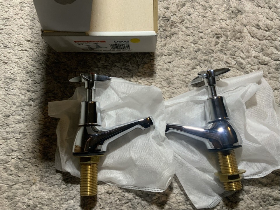 Deva by METHVEN Cross Handle Basin Taps Chrome Brand New Boxed | eBay UK