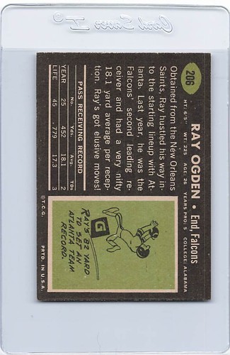 1969 Topps #206 Ray Ogden Falcons NM *DA-D7761 | eBay