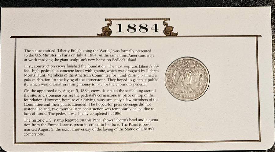 1884 S Morgan Silver Dollar US Postal Commemorative Stamp Set Rare F ...