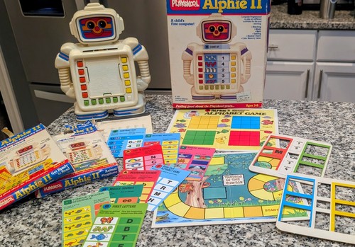 Vintage 1980s Playskool Alphie II Robot Toy w/ Box – For Parts / Repair ...