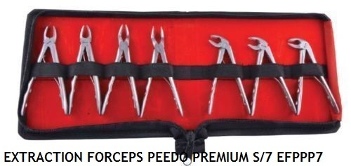 DENTAL INSTRUMENT KIT EXTRACTION FORCEPS PEEDO PREMIUM S/7 WITH POUCH ...