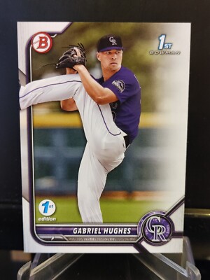 Gabriel Hughes 2022 1st Bowman Draft 1st Edition #BD-151 - Colorado ...