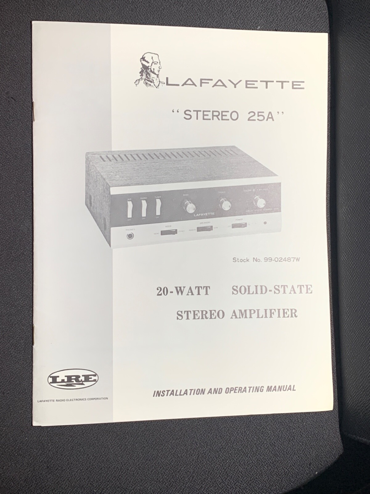 Lafayette Stereo-25A Owners Manual Solid State Stereo Amplifier ...
