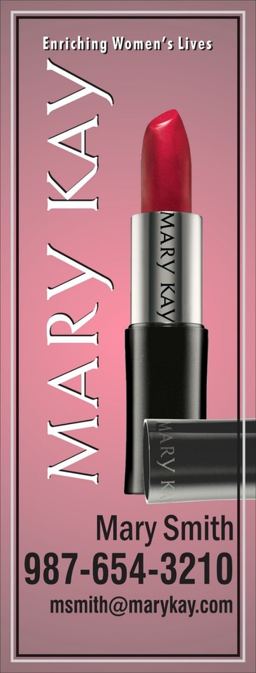 Mary Kay banner with stand 24"x 63" vertical! Great Price! Generic or ...