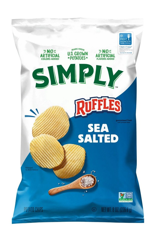 🟠 New Exclusive Simply Ruffles Sea Salted Baked Crunchy Potato Chips ...
