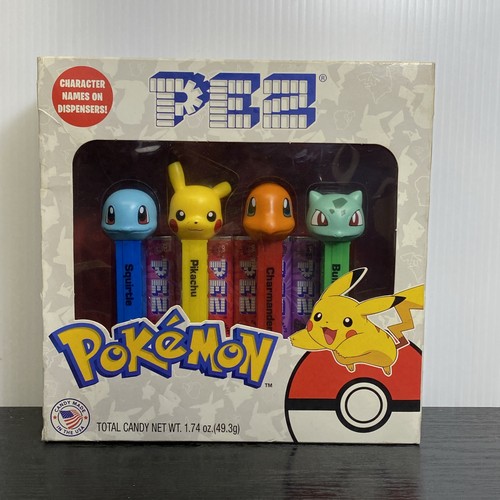 Pokemon Boxed Gift Set 4 PEZ DISPENSERS - Pikachu Squirtle Charmander ...