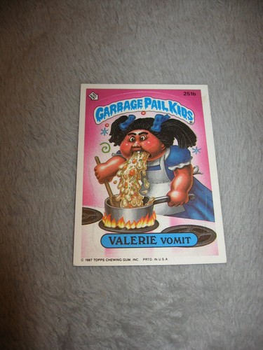 Garbage Pail Kids 1987~ VALERIE ~ Valerie Vomit ~ Name Sticker Topps ...
