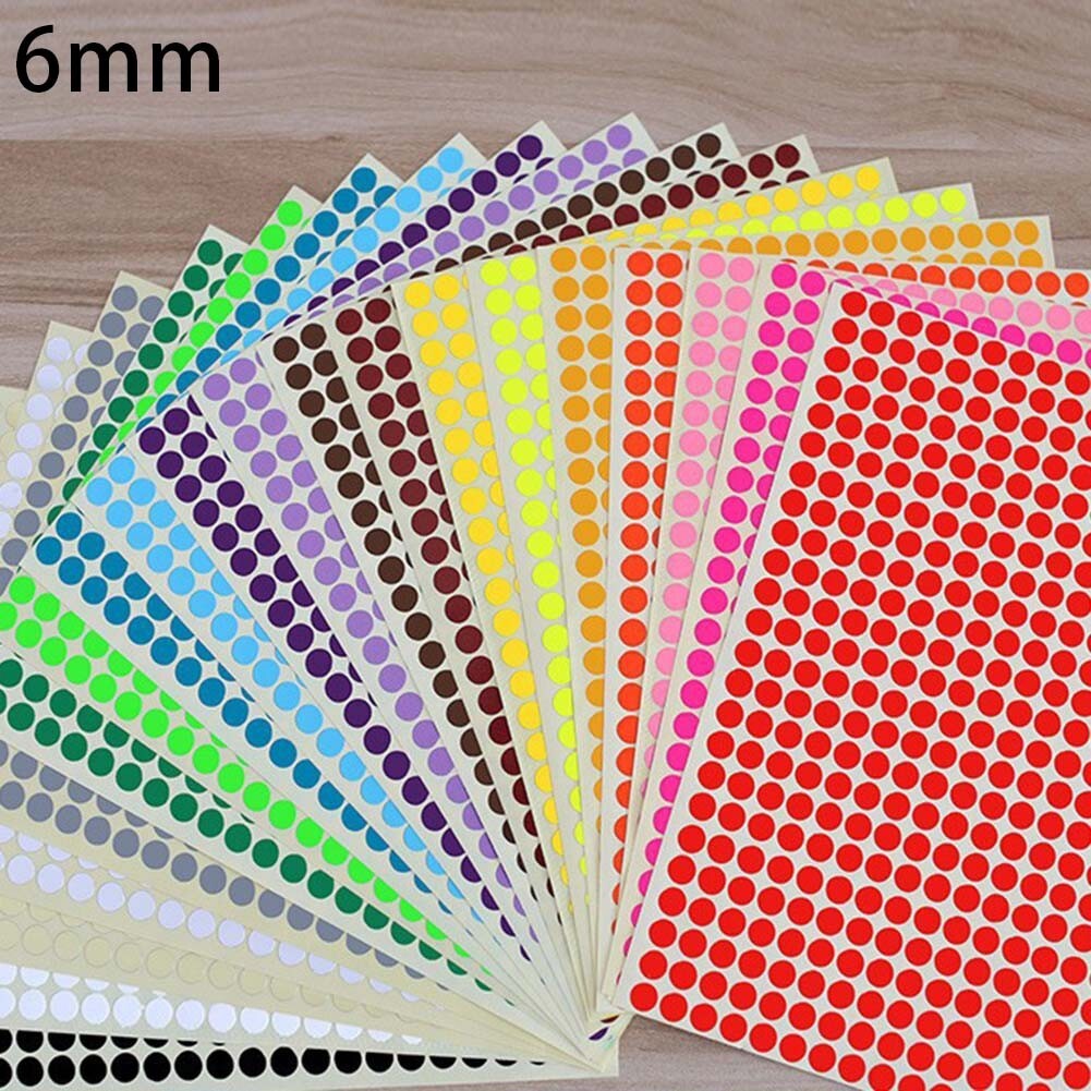 and Multi Purpose Colorful Round Stickers in 20 Colors Assorted Sizes ...