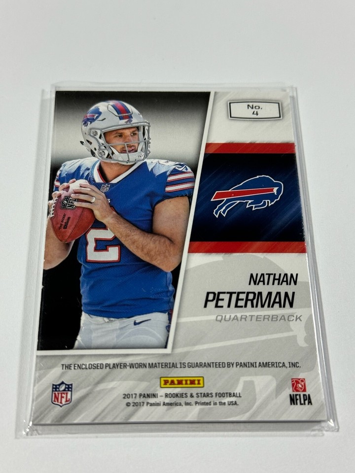 Nathan Peterman 2017 Rookies & Stars Year One RC #4 Rookie Buffalo ...
