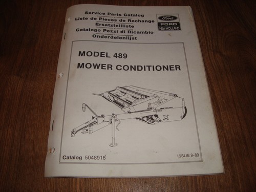 New Holland Service Parts Catalog Model 489 Mower Conditioner Issue 9 ...