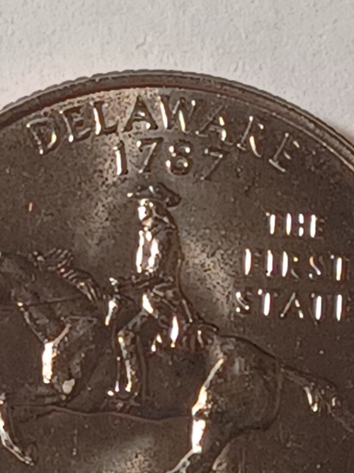 1999 “D” Delaware State Quarter W/ Caesar Rodney Plus Lots of Errors ...