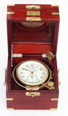 VGC RUSSIAN MARINE CHRONOMETER CCCP SHIPS FUSEE CLOCK SOVIET ELGIN DIAL ...