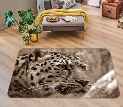 3D Surprised Leopard AHO180985 Animal Non Slip Rug Mat Elegant Photo ...